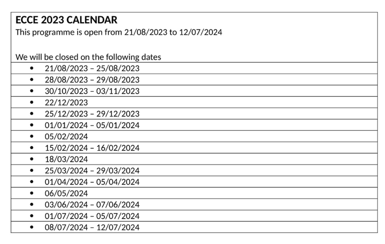 Childcare | Breffni Family Resource Centre